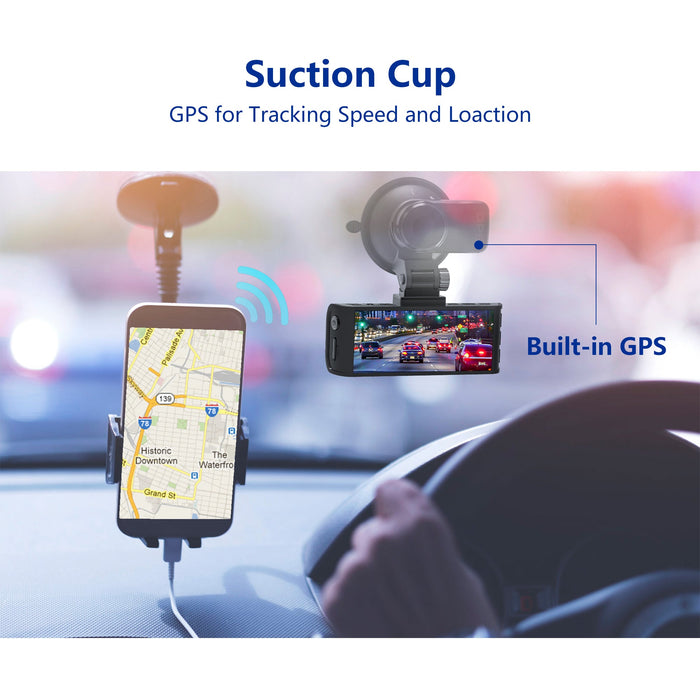 Redtiger Dash Cam Suction Mount with GPS Module